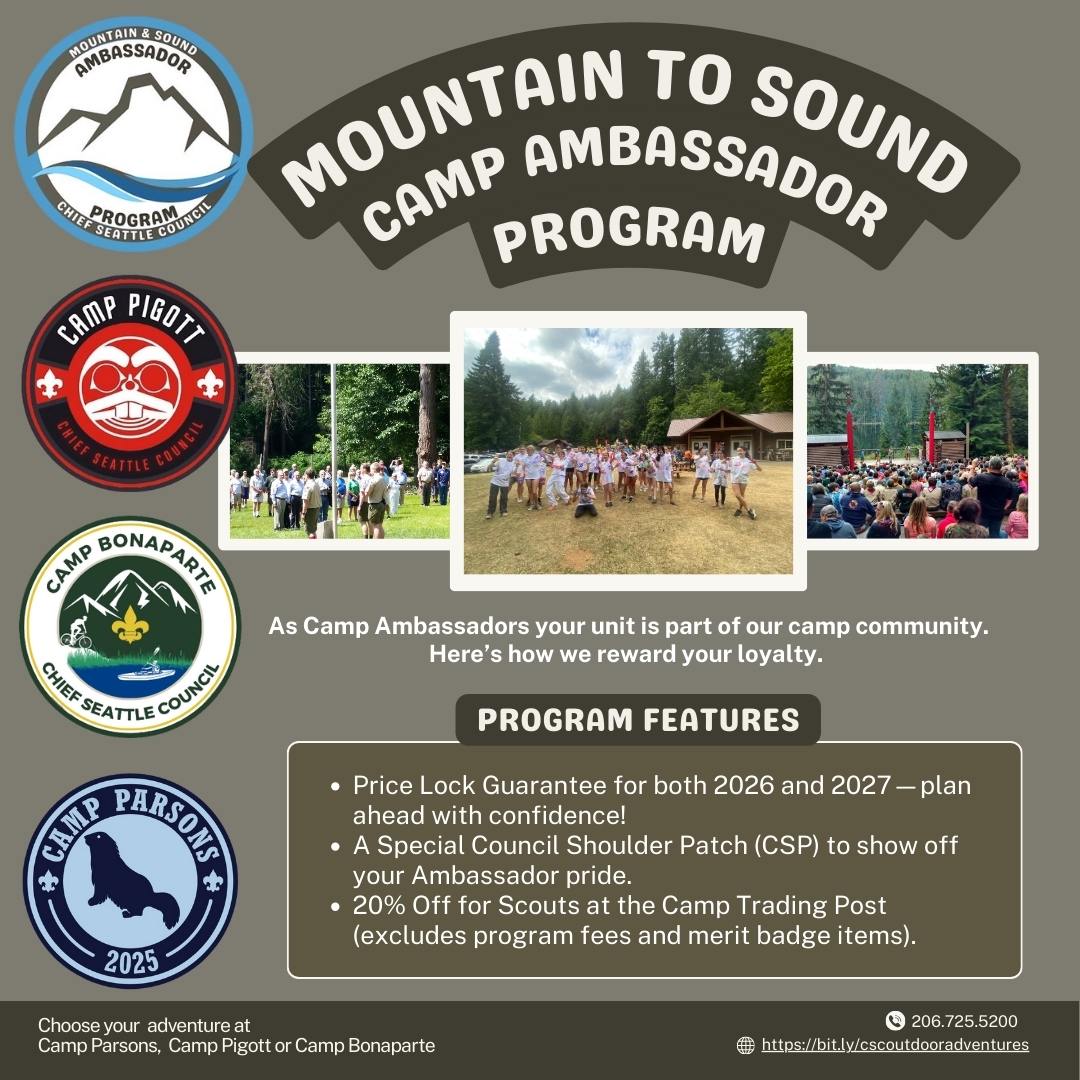 Scouts BSA Summer Camp at Camp Parsons - Chief Seattle Council